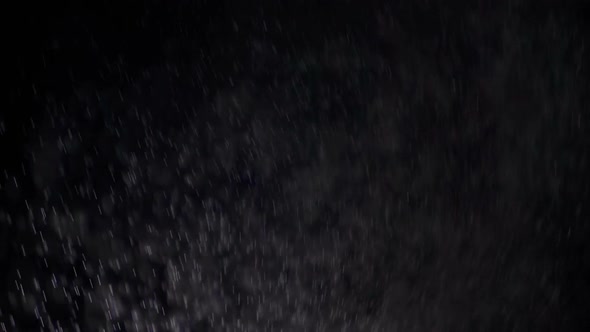 Water Spray Against Black Background. Slow Motion, Stock Footage ...