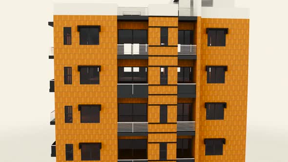 Animated 3D model of the multi storey building, Motion Graphics | VideoHive