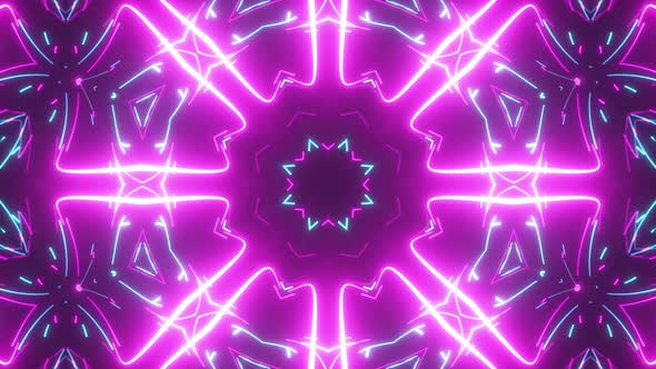 Futuristic Digital Technological Abstract Bright Kaleidoscope, Motion ...