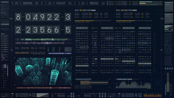 Futuristic Source Code Numbers 01, Motion Graphics | VideoHive