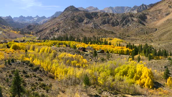 Breathtaking Aerial View Over the Beautiful Mountain Valley with a ...