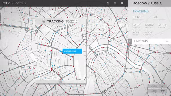Futuristic tracking system has detected the location of the target on a ...