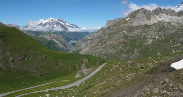 Climbing to the Iseran Pass, Savoie department, France, In the ...