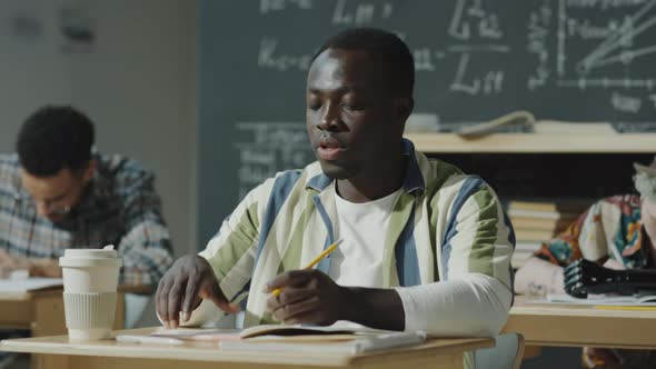 Black Student Asking Question on College Lesson, Stock Footage | VideoHive