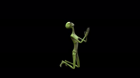 4K Alien Praying, Motion Graphics | VideoHive