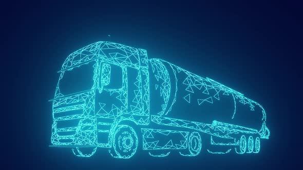 Oil tanker Truck futuristic animation, Motion Graphics | VideoHive