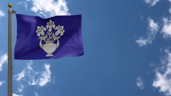 Dundee City Flag Scotland (Uk) On Flagpole, Motion Graphics | VideoHive