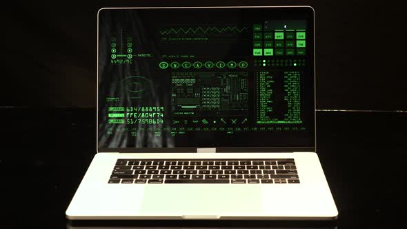 Laptop With Computer Code, Stock Footage | VideoHive