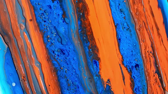 Colorful Static Footage. Blue and Red Paint Dissolve in a Solvent. Can ...