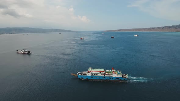 Sea Passenger Ferry Port Gilimanuk, Stock Footage | VideoHive