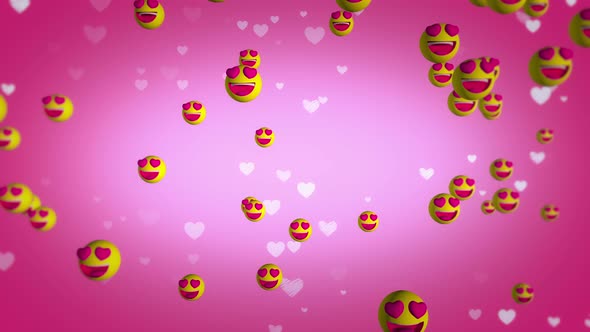 Love Emoji Bg 4k, Motion Graphics | VideoHive