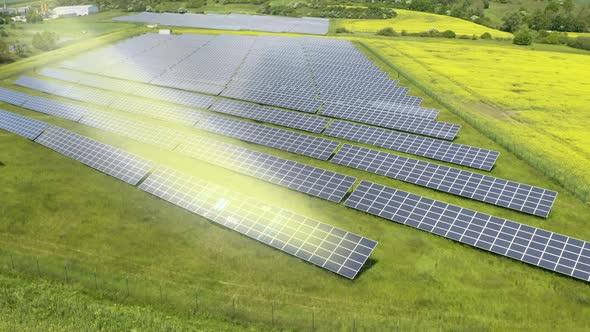 VFX animation of solar beam hitting solar panel with charging battery ...