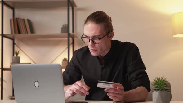 Bank Scam Financial Fraud Scared Man Credit Card, Stock Footage | VideoHive