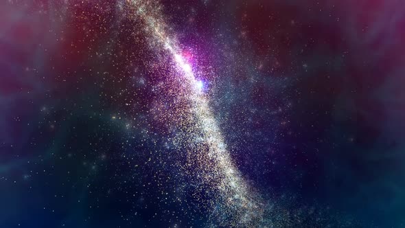 Colorful Galaxy Cluster Space Motion Loop Background, Motion Graphics