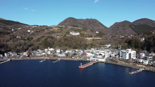 Skyline Aerial View of Hakone, Stock Footage | VideoHive