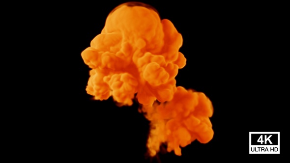 Explosion Orange Color Smoke 4K, Motion Graphics | VideoHive