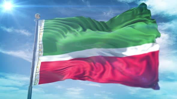 4K 3D Chechen Republic Flag, Motion Graphics | VideoHive