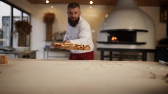 Italian Chef Making Pizza in Restaurant, Stock Footage | VideoHive