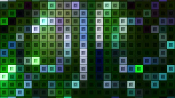 Moving Mosaic Squares with Colored Lines, Motion Graphics | VideoHive