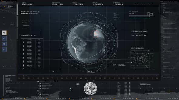 Planetary tracking interface is searching for the available satellite ...