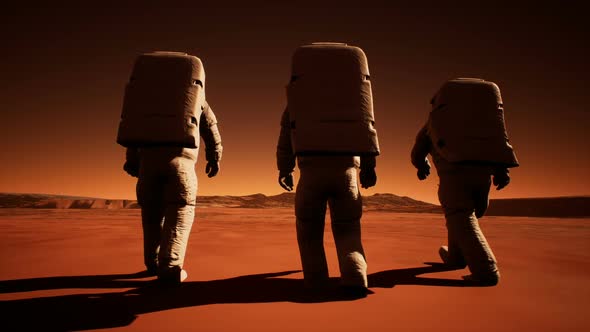 Astronauts Walk on Mars, Motion Graphics | VideoHive