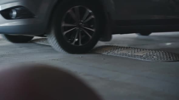 Car Driving Over Speed Bump, Stock Footage | VideoHive