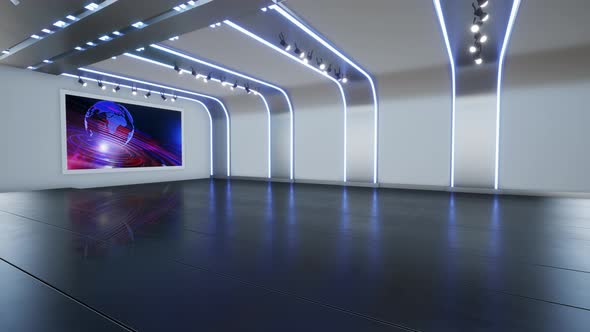Virtual Studio Background Loop 4k, Motion Graphics | VideoHive