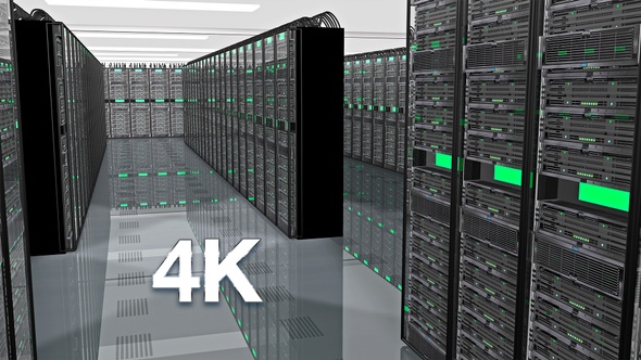 4K Spacious Data Center, Motion Graphics | VideoHive