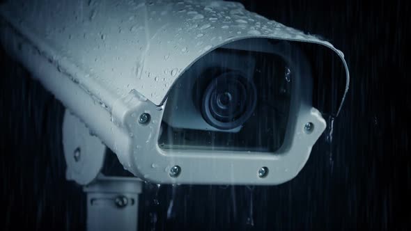 Surveillance Camera In Rainfall, Stock Footage | VideoHive