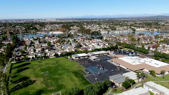 Aerial View of Residential Neighborhood in Irvine, California, Stock ...