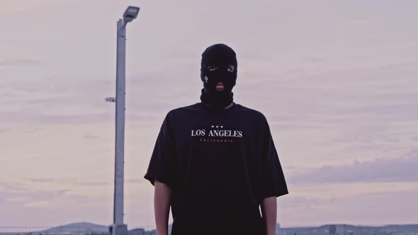 Gangster with mask, Stock Footage | VideoHive
