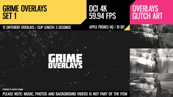 Grime Overlays (4K Set 1), Motion Graphics | VideoHive