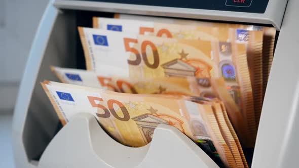 Automated Currency Counter Checks Euros, Stock Footage | VideoHive
