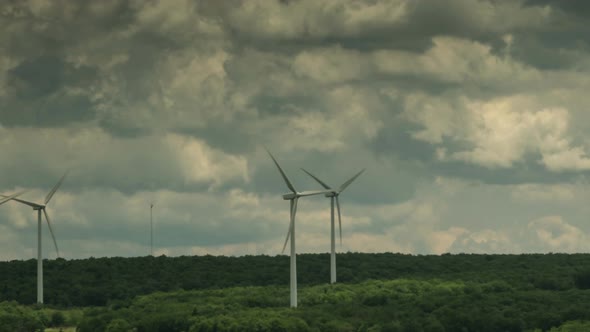 Time lapse panning across Mount Storm wind farm operated around Mount ...