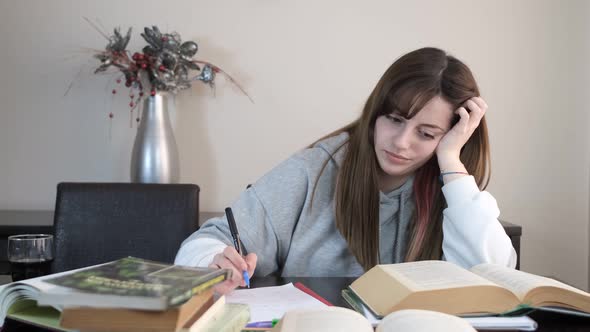 Unmotivated Girl Lingering, Stock Footage | VideoHive