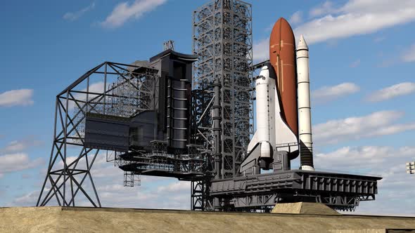 Space Shuttle Ready To Launch Timelapse, Motion Graphics | VideoHive