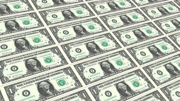 Usa Banknotes Money 1 Dollar - 4K, Motion Graphics | VideoHive