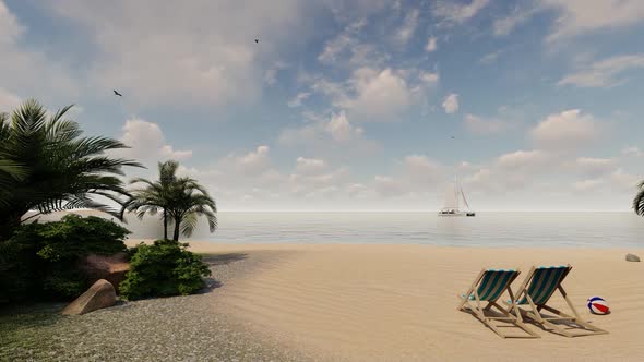 Beach Background Loop, Motion Graphics | VideoHive