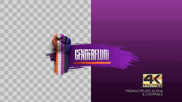 Genderfluid Gender Sign Background Animation 4k, Motion Graphics ...