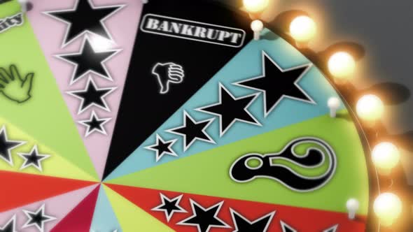 Game Show Spinning Wheel with Bankrupt, Success and Fresh Start Slots ...