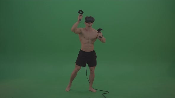 Green Screen Bodybuilder In VR Stock Footage , Stock Footage | VideoHive