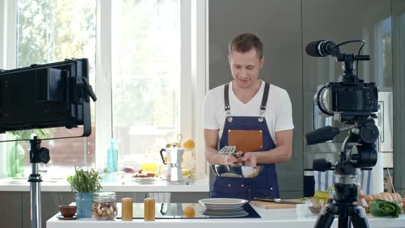 Cooking Show Presenter Explaining Recipe, Stock Footage | VideoHive