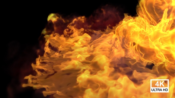 Fire With Smoke Streaming And Spreading Falling Down On The Floor ...