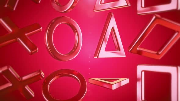 Red Gaming Symbols Backgound, Motion Graphics | VideoHive