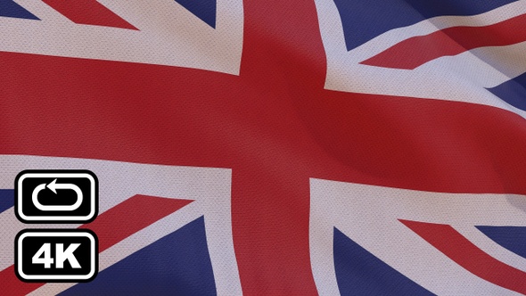 Uk Flag 4K Seamless Loop, Motion Graphics | VideoHive