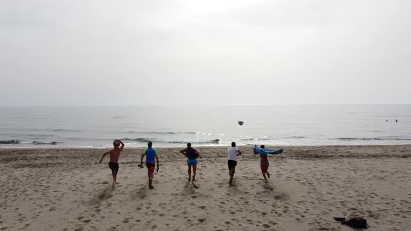 People run to sea, Stock Footage | VideoHive