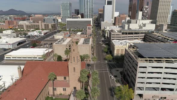 Aerial view of buildings in Downtown Phoenix, Stock Footage | VideoHive
