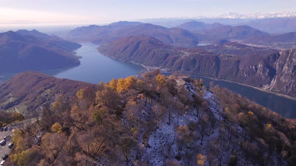 Sighignola Mountain and the Balcone D'Italia Overlooking Lake Lugano ...