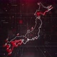 Japan Map Digital Background Loop 4k, Motion Graphics | VideoHive