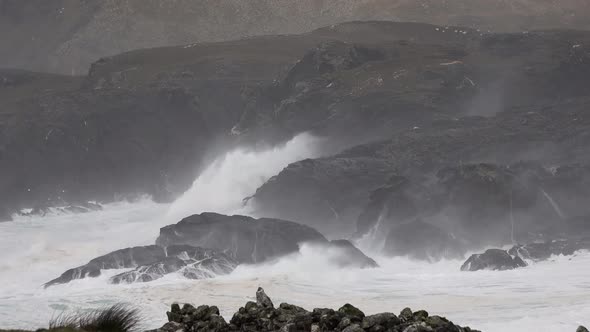 Huge Waves Crashing Into the Rocks of Glen Bay By Glencolumbkille in ...